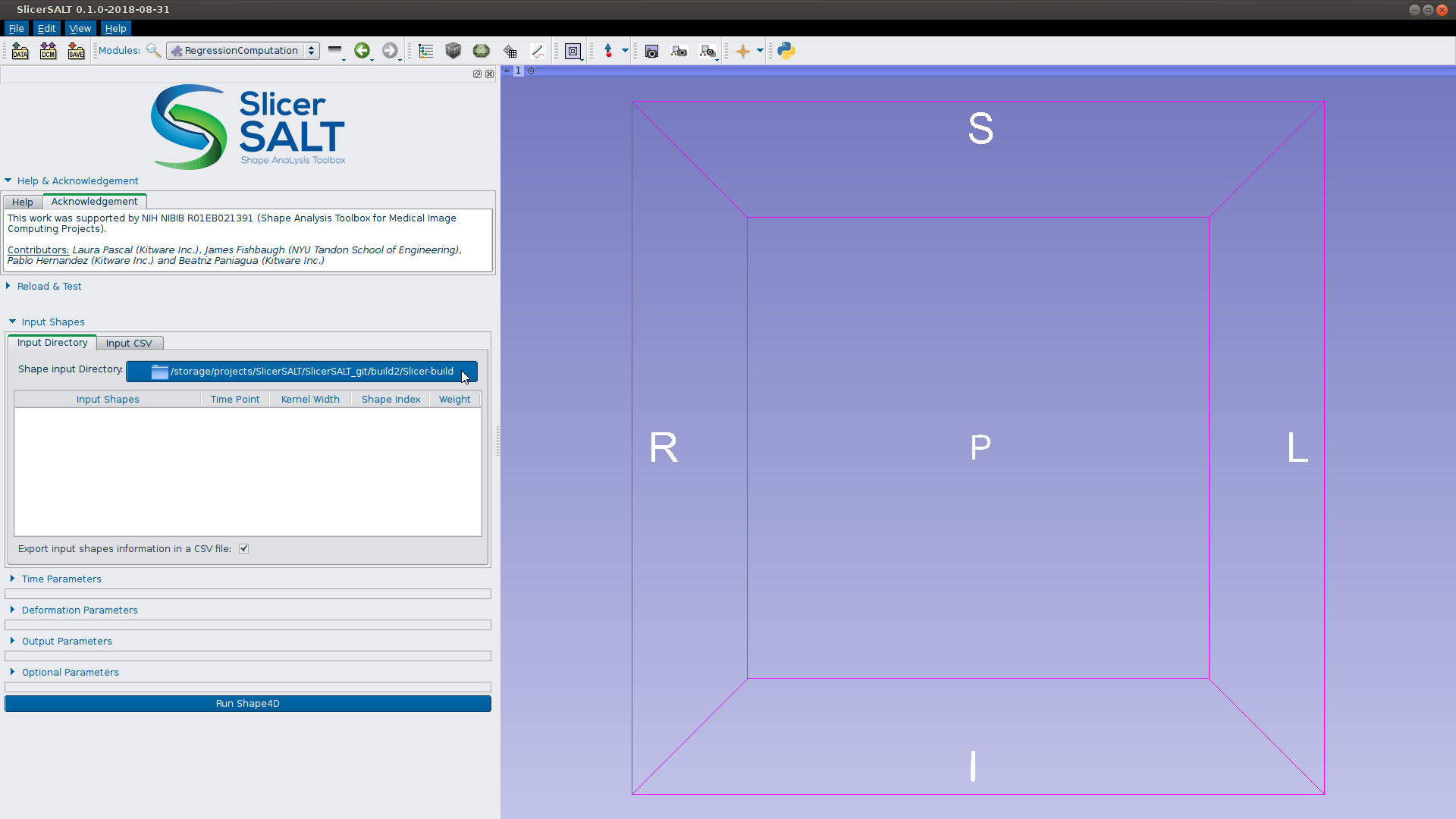 Shape Regression User Tutorial — SlicerSALT Documentation documentation